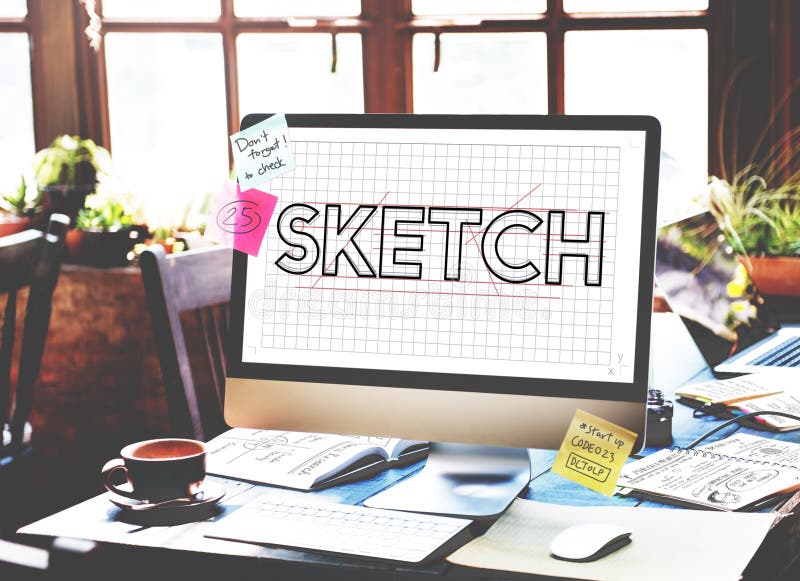 Sketch Design Designer Creative Idea Concept Stock Image - Image of ...