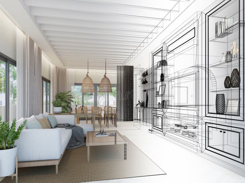 Room Interior Wireframe Plan Stock Illustrations – 1,653 Room Interior ...