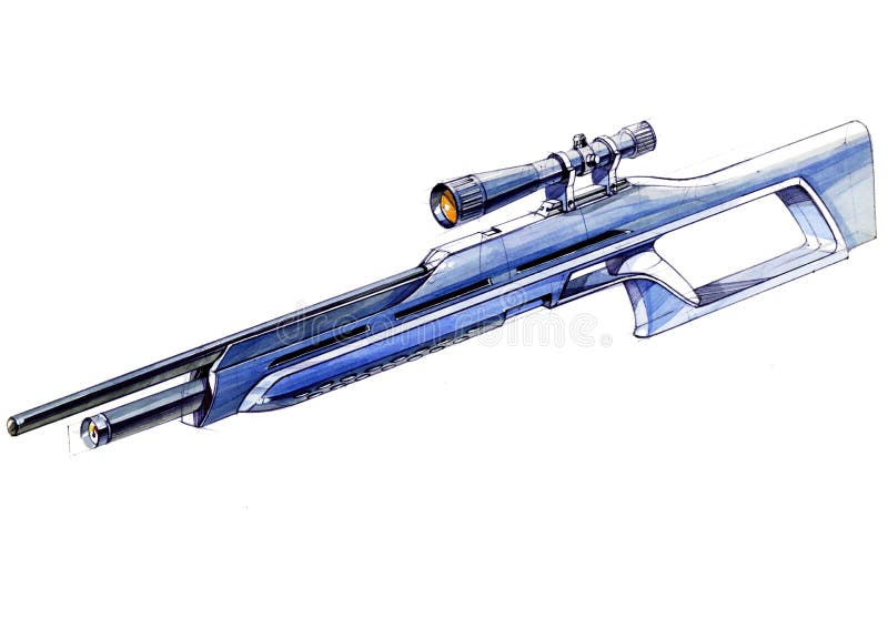 Sketch Design is a Project of a Modern Versatile Lightweight Rifle ...