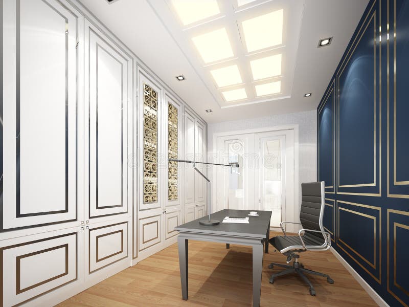 Sketch Design of Working Room Stock Illustration - Illustration of ...