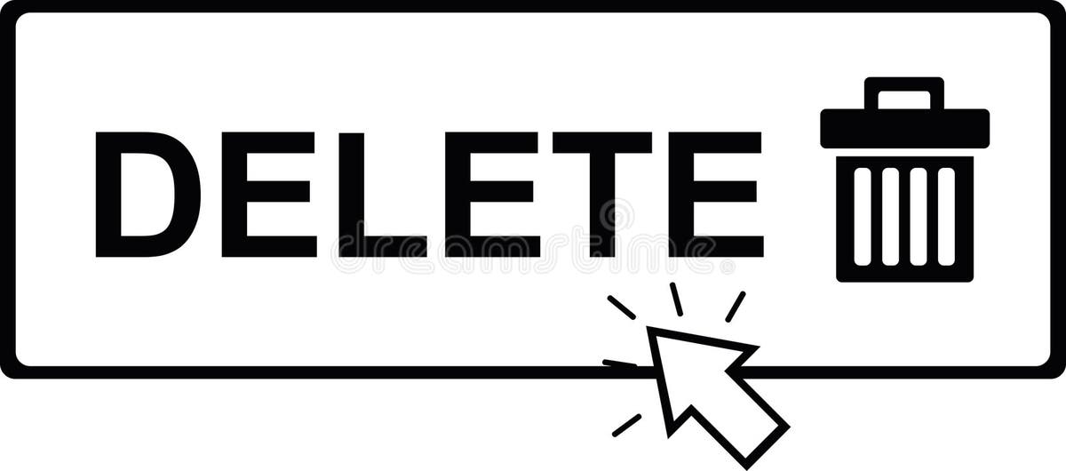 Black White Delete Button Stock Illustrations – 4,934 Black White ...