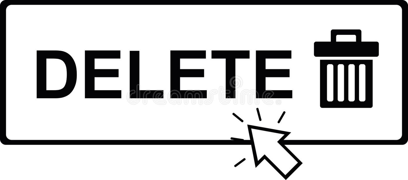 Black White Delete Button Stock Illustrations – 4,934 Black White ...