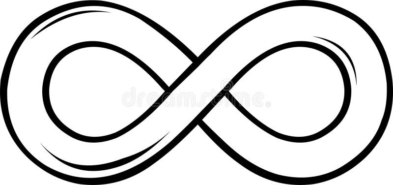 Sketch Draw Black and White Icon Infinite Stock Vector - Illustration ...