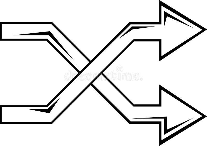 Sketch Draw Black and White Random Icon Stock Illustration ...