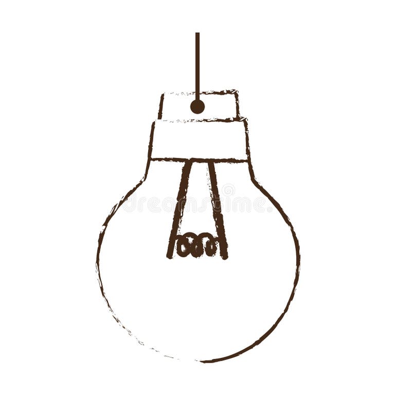 Sketch Draw Bulb Light Idea Creativity Stock Illustration ...
