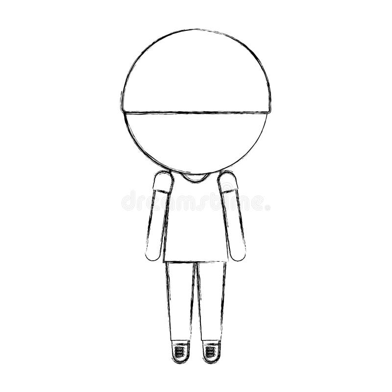 Sketch draw little boy stock vector. Illustration of people - 94054154