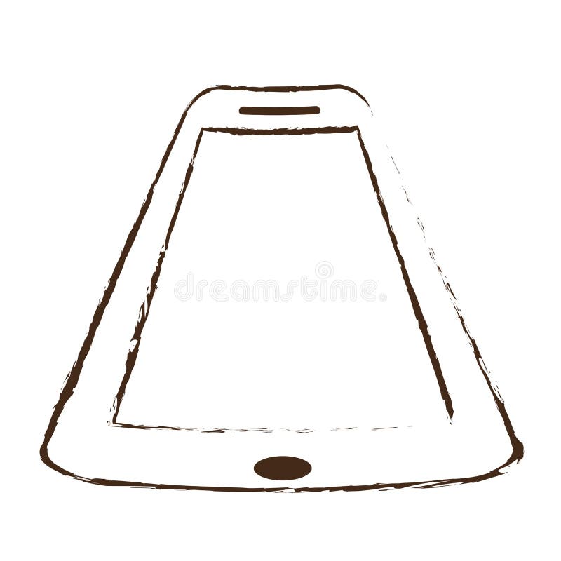 Sketch Draw Smartphone Device Technology Gadget Stock Illustration ...