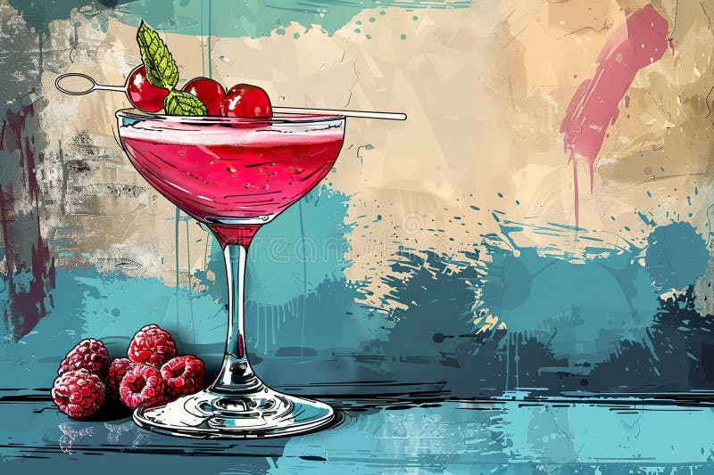 Martini Cocktail Sketch Stock Illustrations – 5,032 Martini Cocktail ...