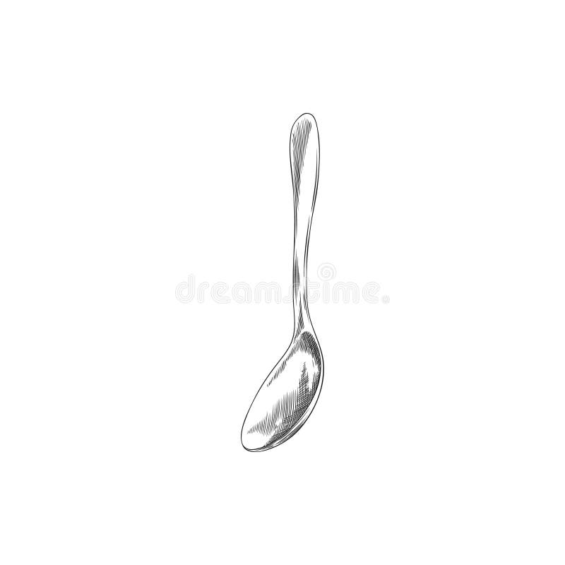 Teaspoon Drawing Vector Stock Illustrations – 901 Teaspoon Drawing ...