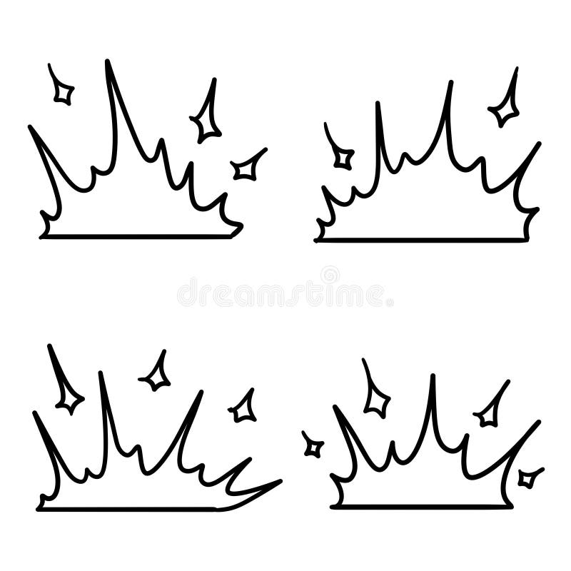 Sketch Effect of Flash and Explosion. Set of Speed and Movement Stock ...