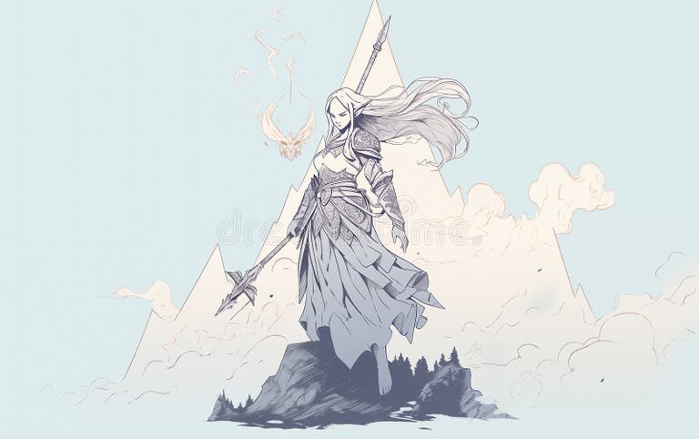 Magic Warrior Fantasy Paint Stock Illustrations – 51 Magic Warrior ...