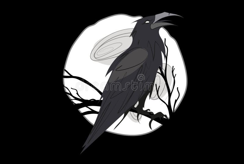 Sketch of Flying Raven. Hand Drawn Illustration Converted To Vector ...