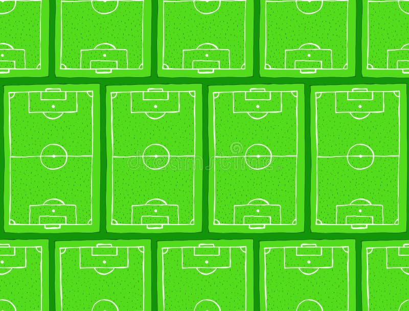 Sketch Football Field Pattern Stock Vector - Illustration of sign ...