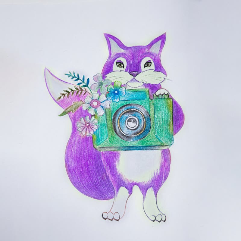 Cartoon Fox Camera Stock Illustrations – 119 Cartoon Fox Camera Stock ...