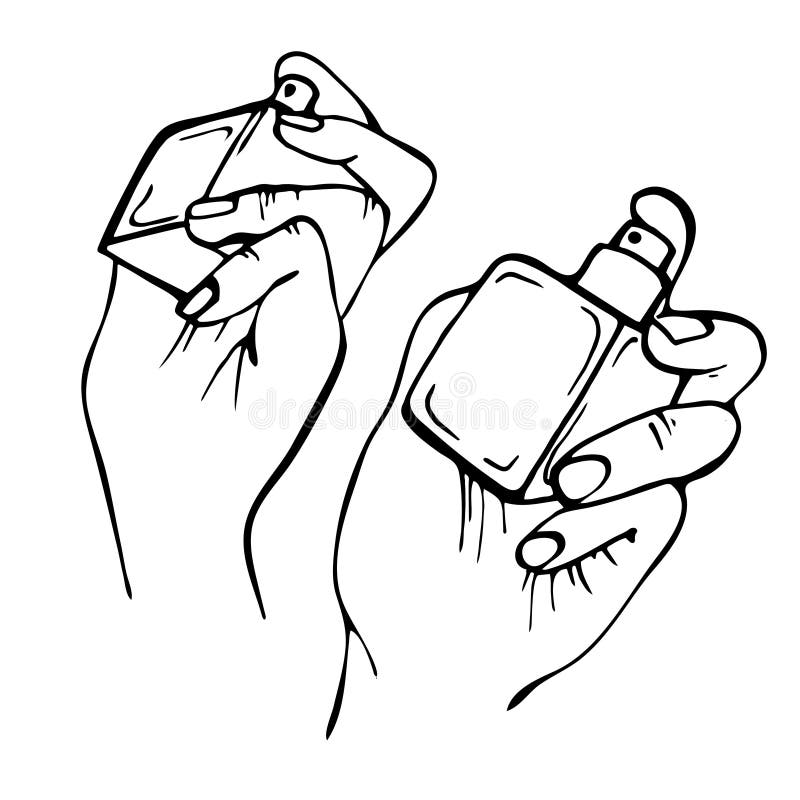 Perfume Bottle Drawing Spraying