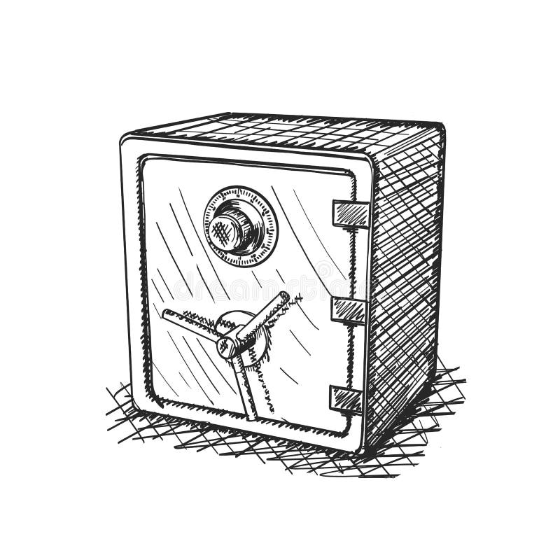 Combination Lock Sketch Stock Illustrations – 196 Combination Lock ...