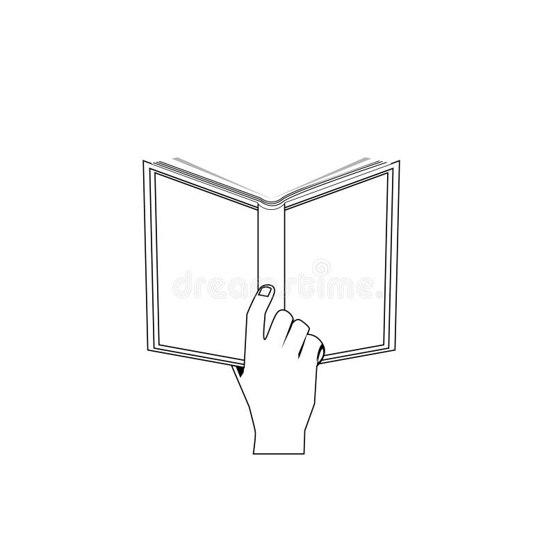 Sketch Hand Drawn Hand Take a Book Stock Illustration - Illustration of ...
