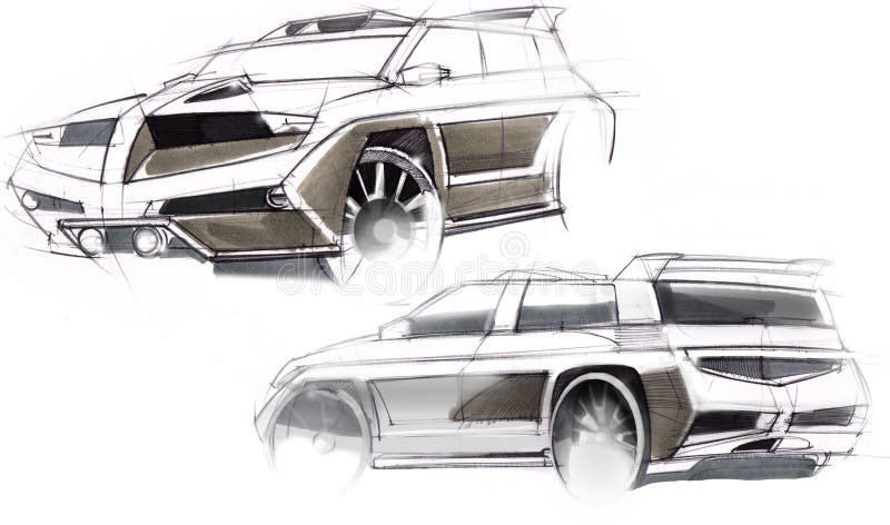 Sketch Tuning Project of a Car Sports Spoiler for Individual Design ...