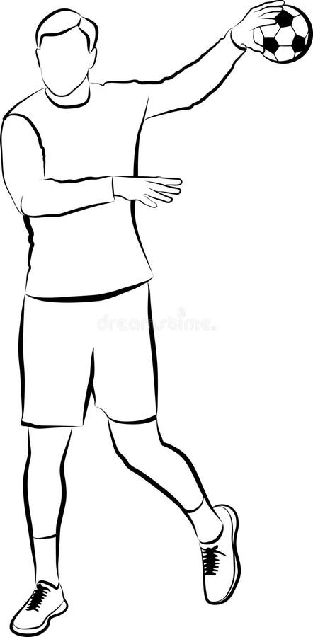 Handbal stock vector. Illustration of sport, profile - 314383611