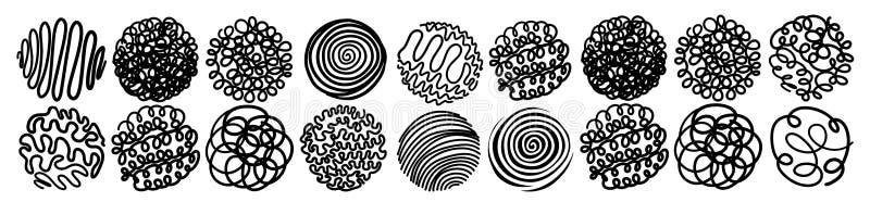 Sketch Hatching Patterns, Abstract Hand Drawn Vector Backgrounds ...