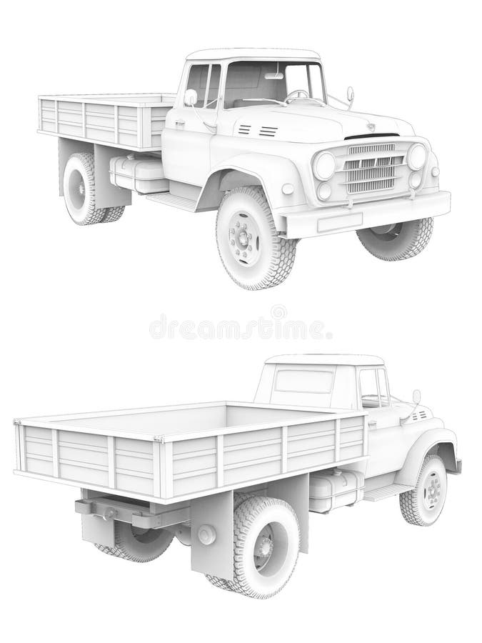 Hauler Truck Sketch stock illustration. Illustration of sketch - 262705969