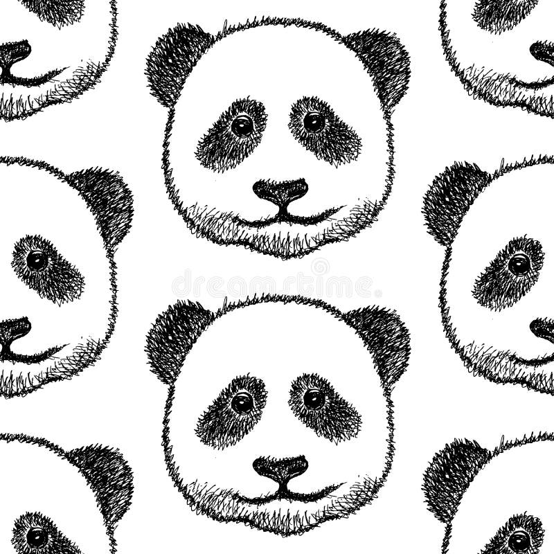 Cute panda face stock vector. Illustration of design - 53734607