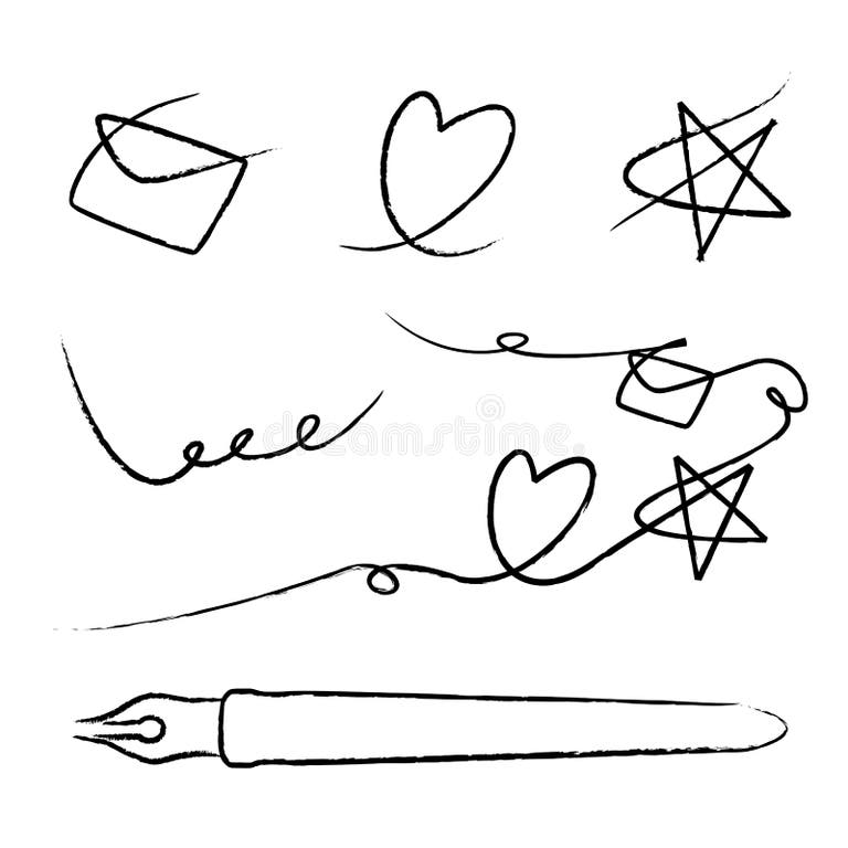 Cute Envelope Drawing Sketch Stock Illustrations – 2,031 Cute Envelope ...