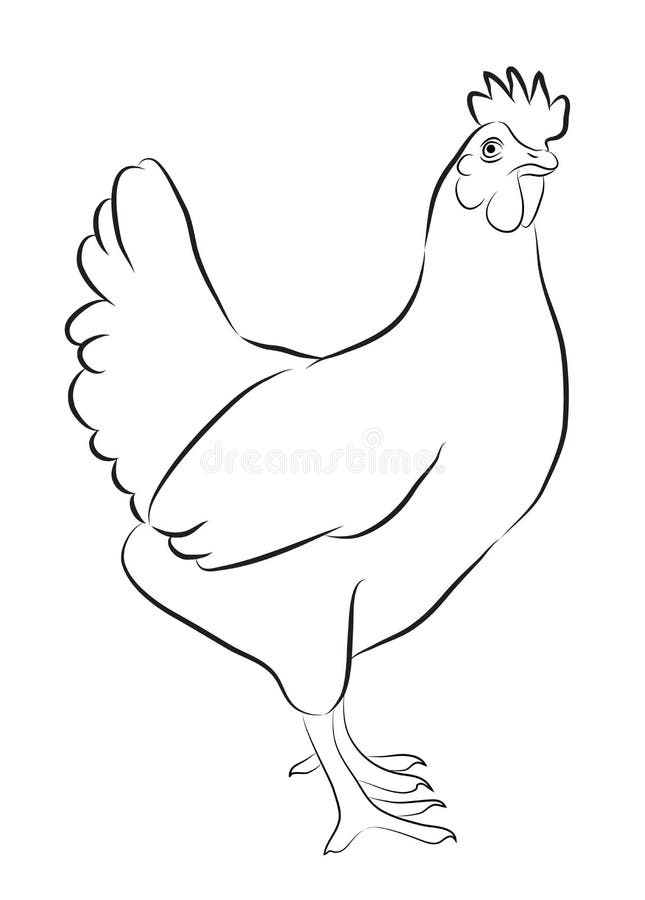 Hen Outline Stock Illustrations – 9,878 Hen Outline Stock Illustrations ...