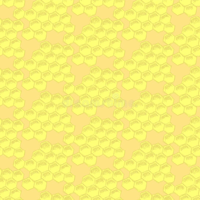 Sketch Honey Cells In Vintage Style Stock Vector - Illustration of draw ...