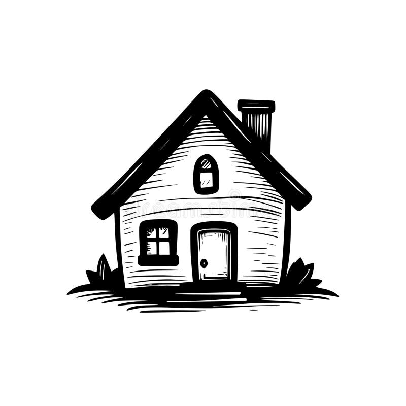 Sketch of House, Hand Drawn Illustration Stock Illustration ...