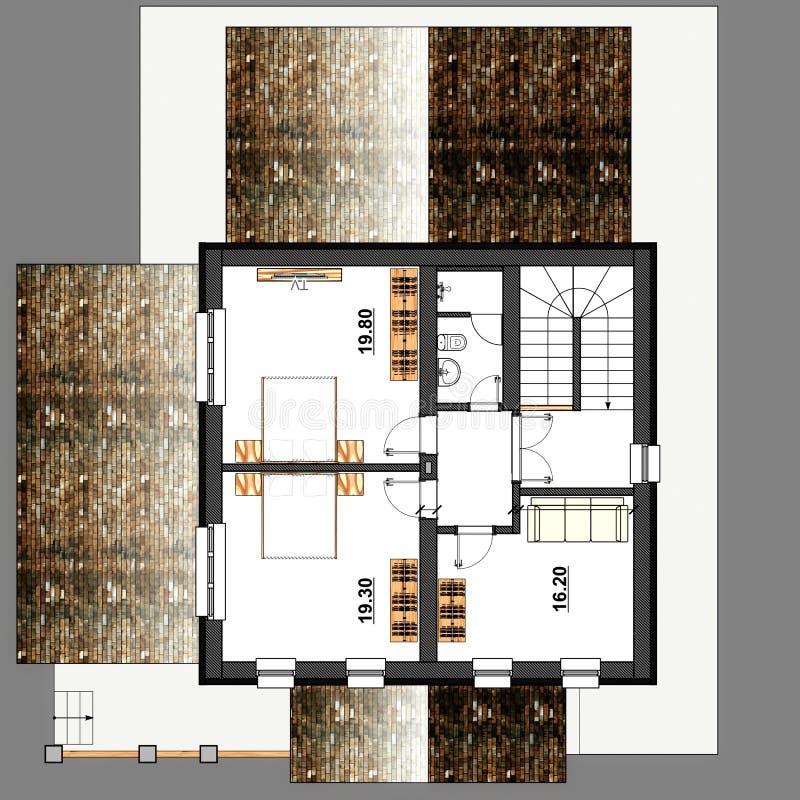Sketch House Plan stock illustration. Illustration of dwelling - 148463640