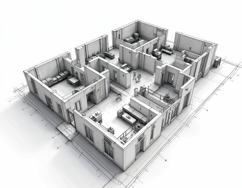 Modern Home Architectural Drawing Stock Illustrations – 29,891 Modern ...