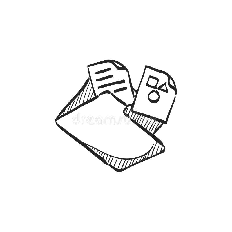Doodle Folder Icon Paper Stock Illustrations – 493 Doodle Folder Icon ...