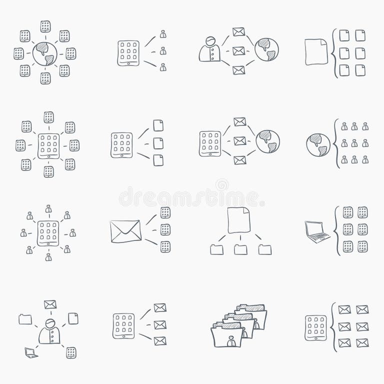 Sketch Icon Set stock vector. Illustration of file, instruction - 21155777