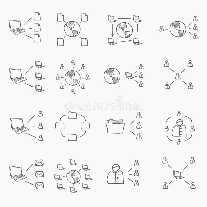 Sketch Icon Set stock vector. Illustration of drawing - 21155826