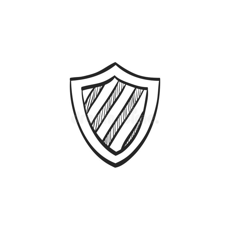 Sketch Icon - Shield Stripe Stock Vector - Illustration of coat, icon ...
