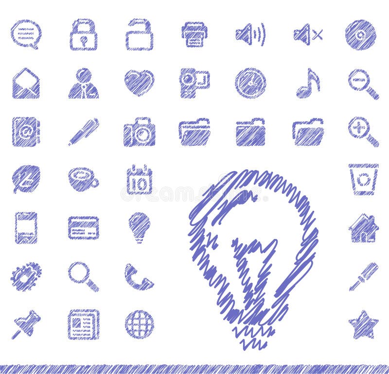 Sketch icons stock vector. Illustration of icon, idea - 10462491