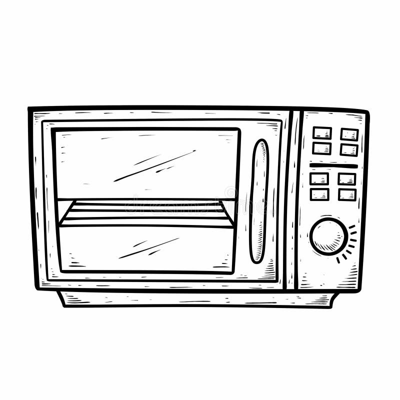 Microwave Oven Drawing 25L Built In Microwave Oven, 60cm Width
