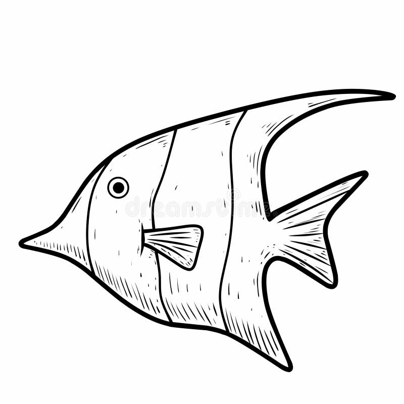 Sketch Illustration of Sea Fish Stock Illustration - Illustration of ...