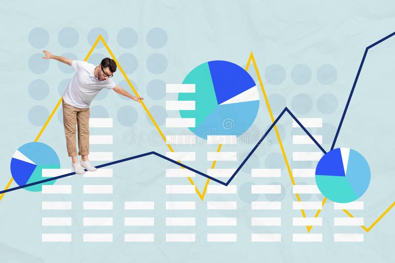 Sketch Image Composite Collage of Young Office Managers Man Keep ...