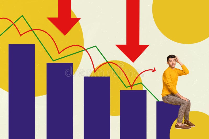 Sketch Image Trend Artwork Composite 3D Photo Collage of Young Upset ...