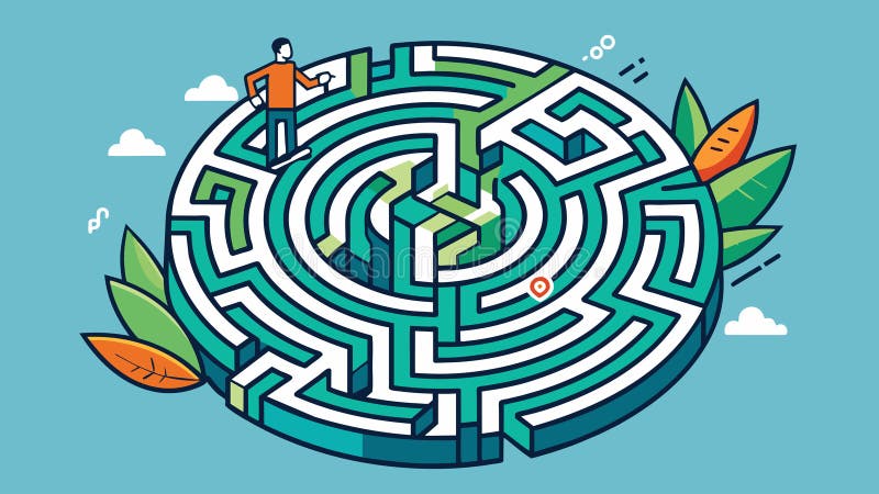 A Sketch of an Intricate Maze Represents the Challenges and Obstacles ...