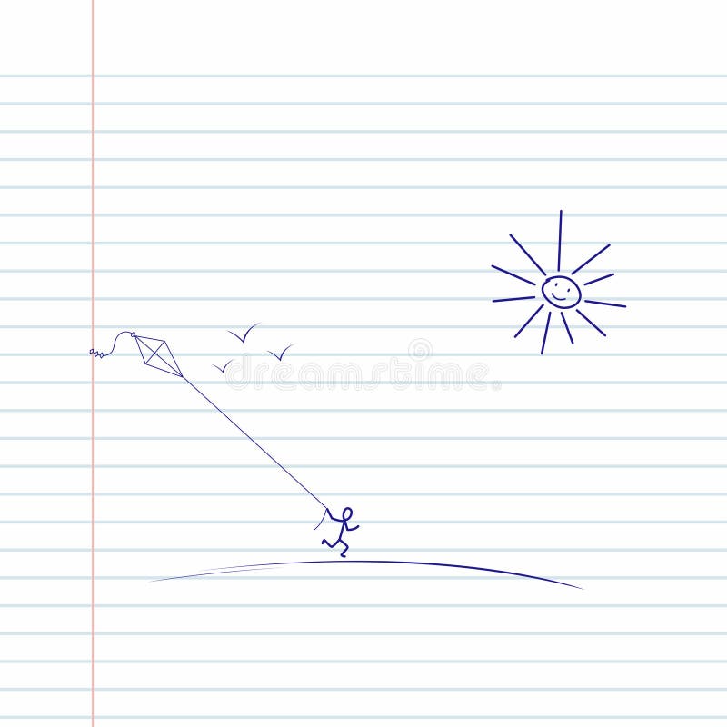 Sketch of a kite stock vector. Illustration of graphic - 25901353