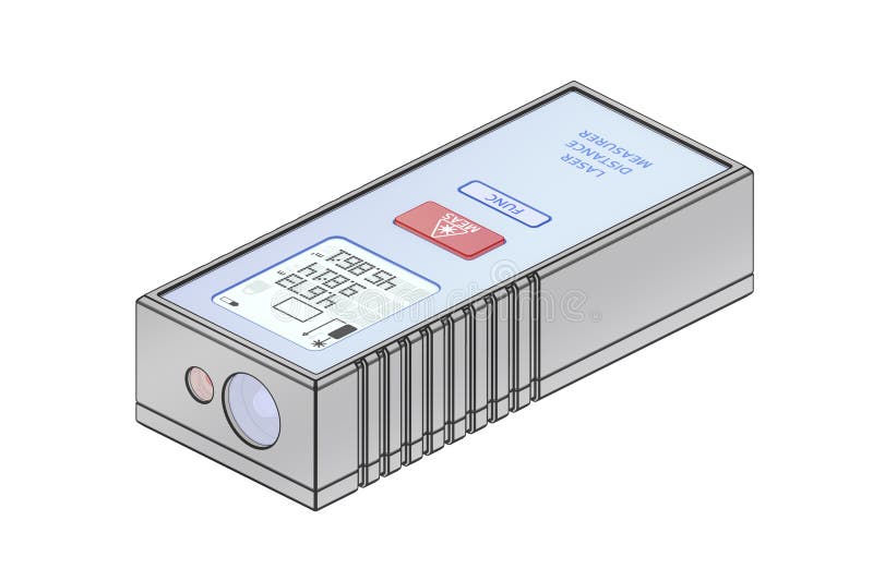 Sketch of Laser Distance Measurer Stock Illustration - Illustration of ...