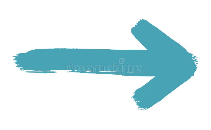 Sketch of Light Blue Arrow Showing Direction Stock Illustration ...
