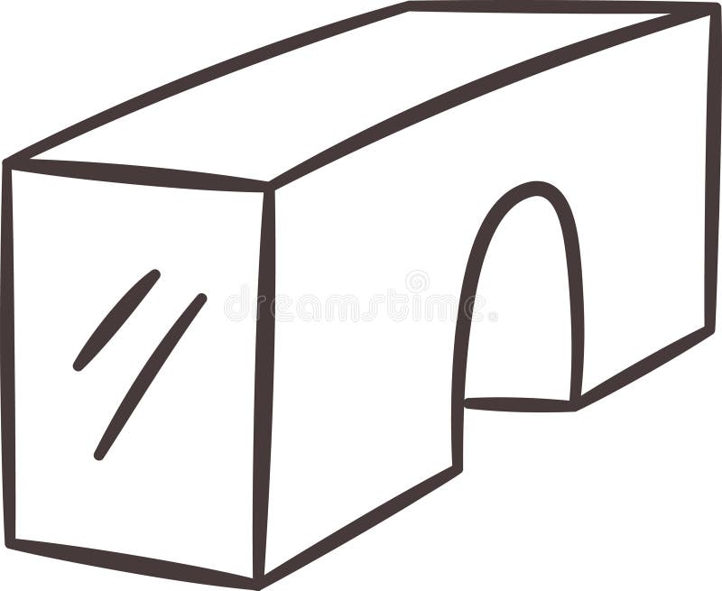 Sketch Line Arch Block Toy stock vector. Illustration of design - 370103864