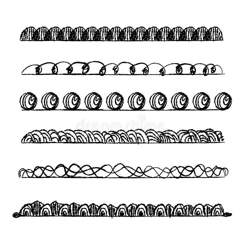 Sketch line border set stock vector. Illustration of page - 60337485