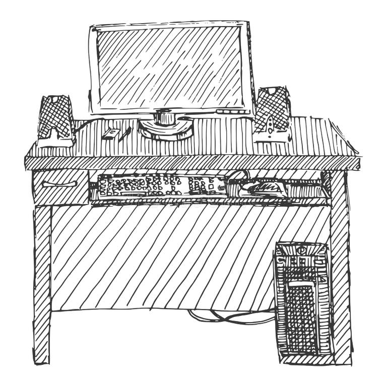My Desk Sketch Stock Illustrations – 40 My Desk Sketch Stock ...
