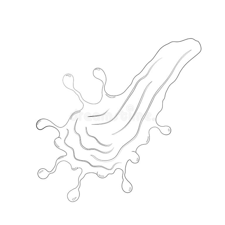 Sketch Liquid Splash, Doodle, Vector Illustration Stock Vector ...