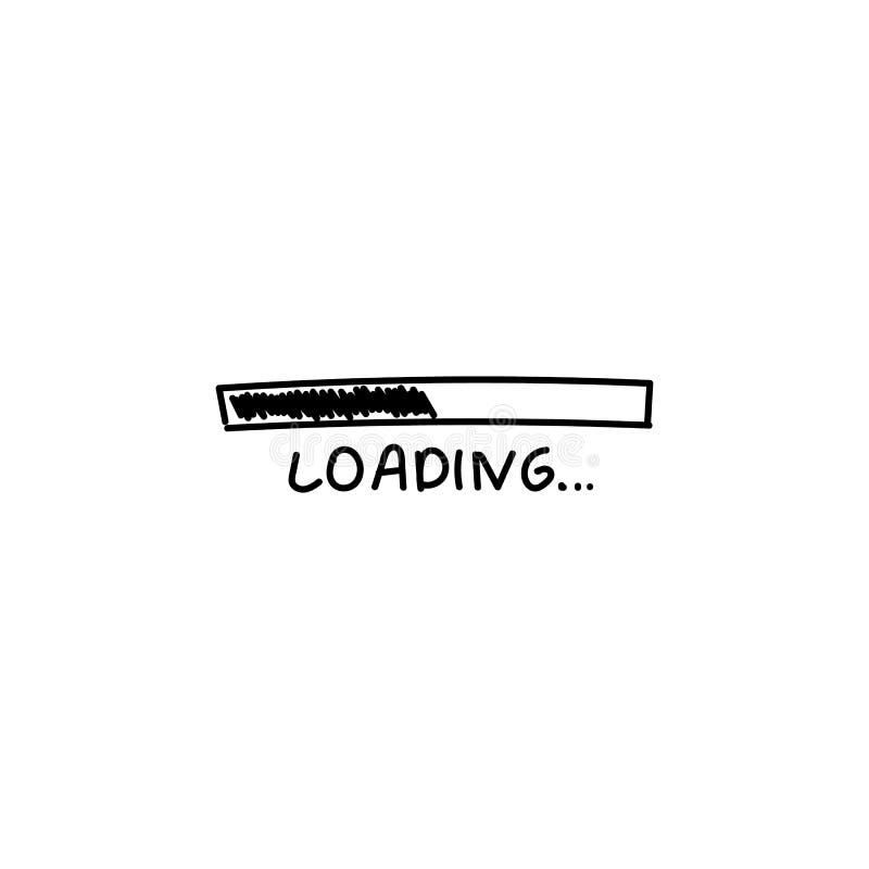 Sketch Loading Bar Hand Drawn Icon Stock Vector - Illustration of ...